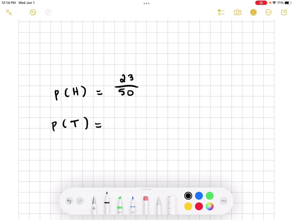SOLVED: A coin is tossed 50 times in which 23 times head comes up and ...