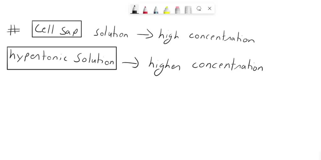 SOLVED: Cell sap is hypertonic? If yes, then how does it undergo ...