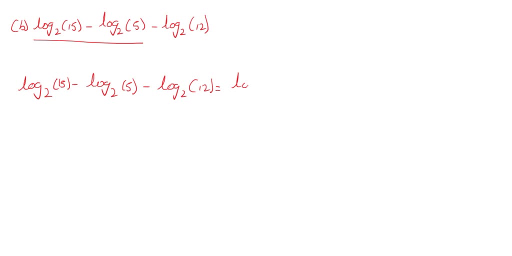 SOLVED: Find the exact value of each expression. (a) log3(60) - log3(20) (b) 10^g2(15) - log2(5 ...