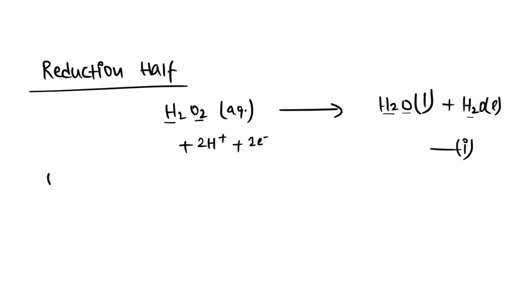 SOLVED: Balance this reaction in an acid medium: H2O2 (aq) + Te (s ...