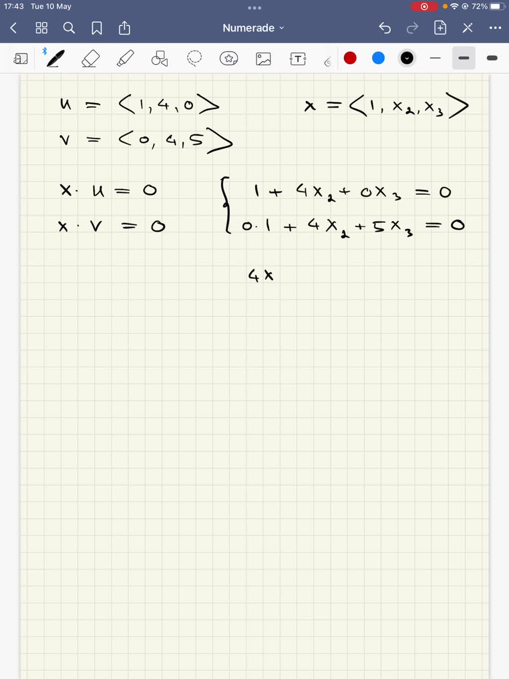 SOLVED: point) Find vector orthogonal to both (1,4,0 and to (0,4,5) of ...