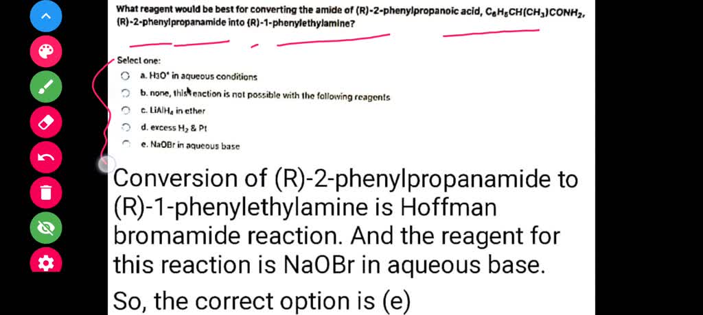 SOLVED: "Choose the most appropriate reagent(s) for the formation of 2 ...