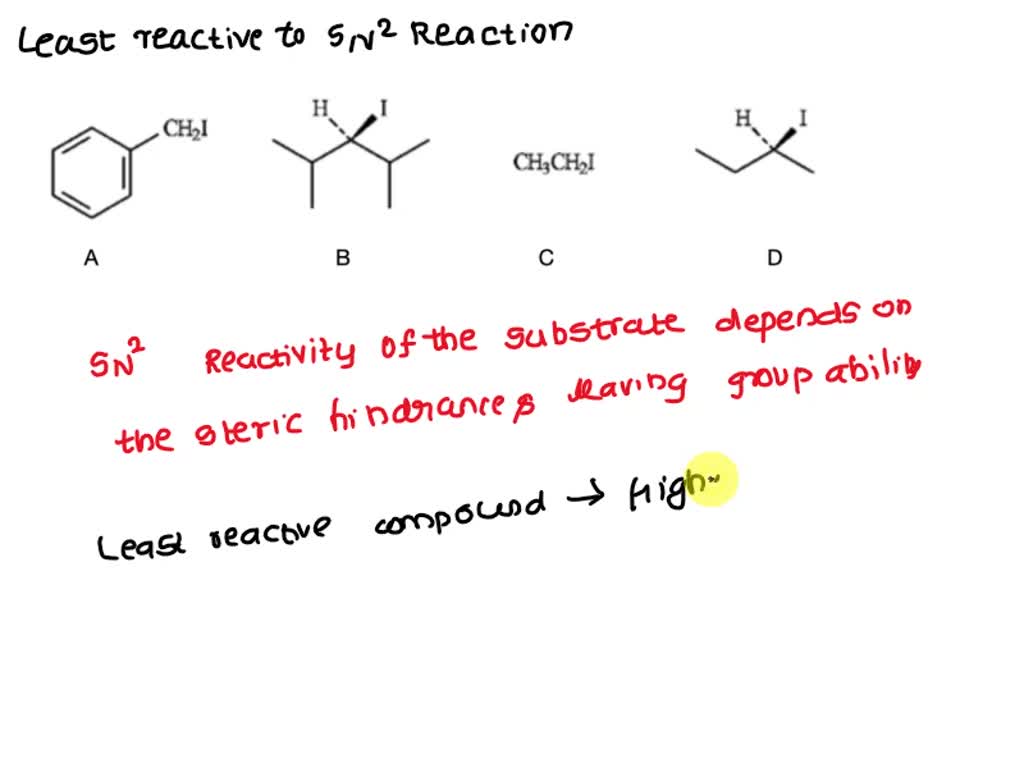 SOLVED: Which is the least reactive compound by the SN1 mechanism ...
