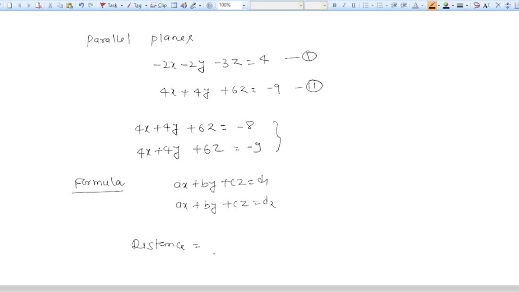 SOLVED: Find the distance between the given parallel planes . 37 + 6y ...