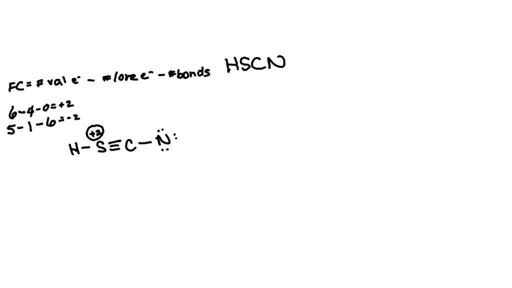 Draw the best resonance structure for thiocyanic acid . Be sure to ...