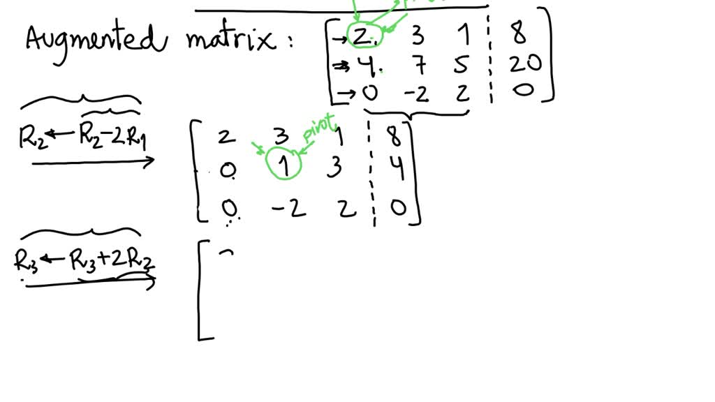 SOLVED: Reduce this system to upper triangular form by two row ...