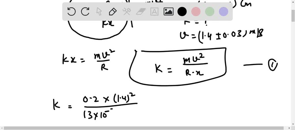 SOLVED: Spring is attached to a rotating mass that is moving ...