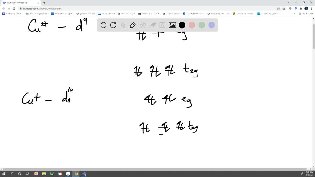 SOLVED: Draw out the diagrams for the splitting in energy of the d ...