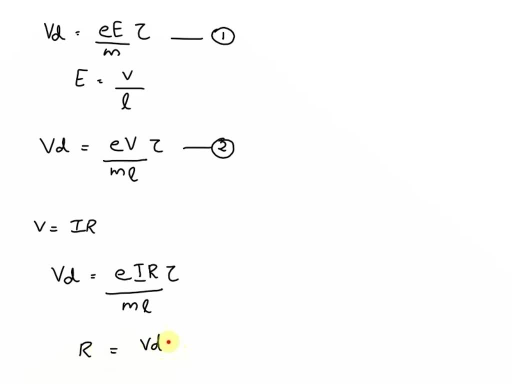 SOLVED: derive an expression forr the resistivity of a good conductor, in terms of the ...