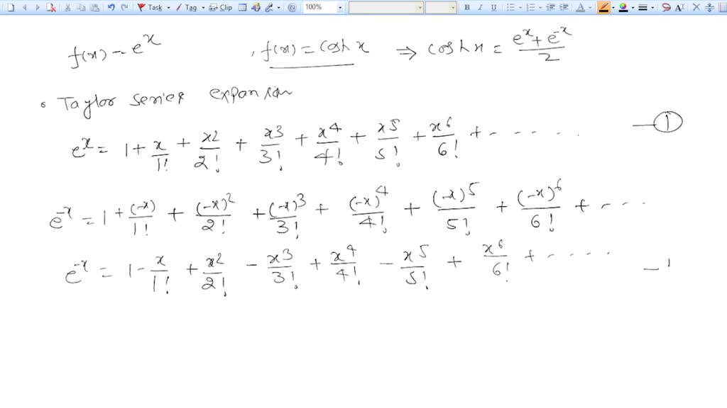 SOLVED: 10. Use the Taylor series expansion (in powers of x) for f(x ...