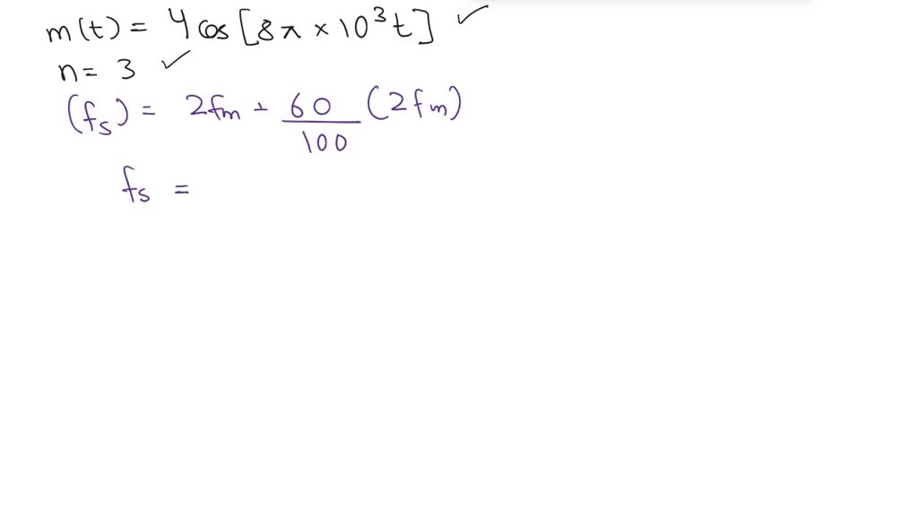 SOLVED: Speech signal occupying the bandwidth of 300 Hz to 3 kHz is converted into PCM format ...