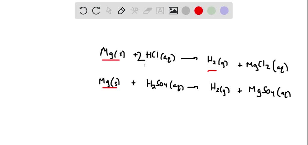 SOLVED: A constant amount of metal (Mg) about 0.080 g is reacted with two acids (HCl and H2SO4 ...