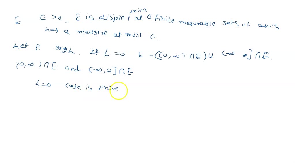 SOLVED: Suppoze that E € R has the property that every infinite subset ...