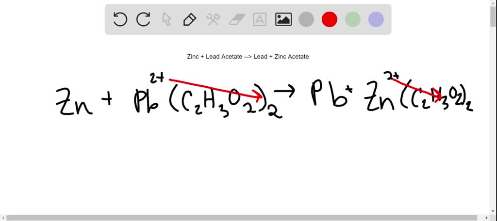 SOLVED: Determine the complete; balanced chemical reaction for the following reaction Zinc Lead ...