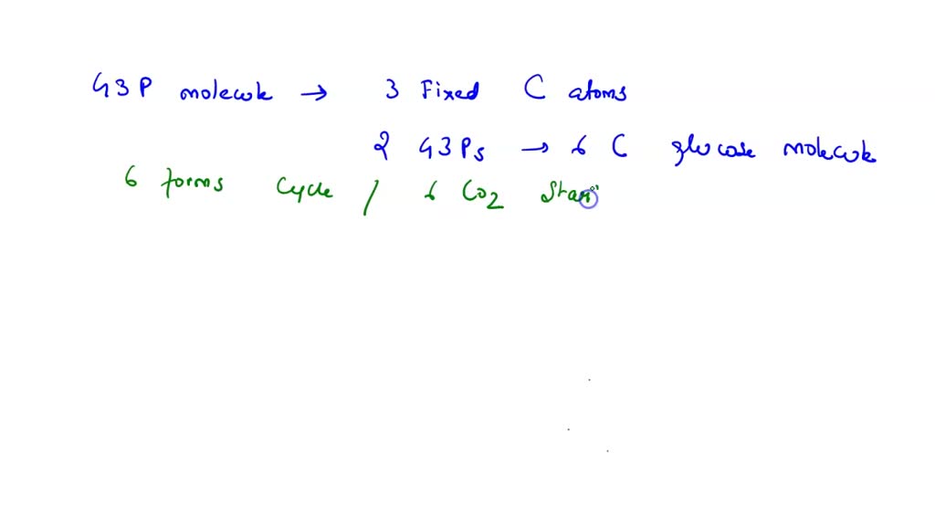 SOLVED: The Calvin cycle produces G3P, with the formula C3H7O6P. This ...