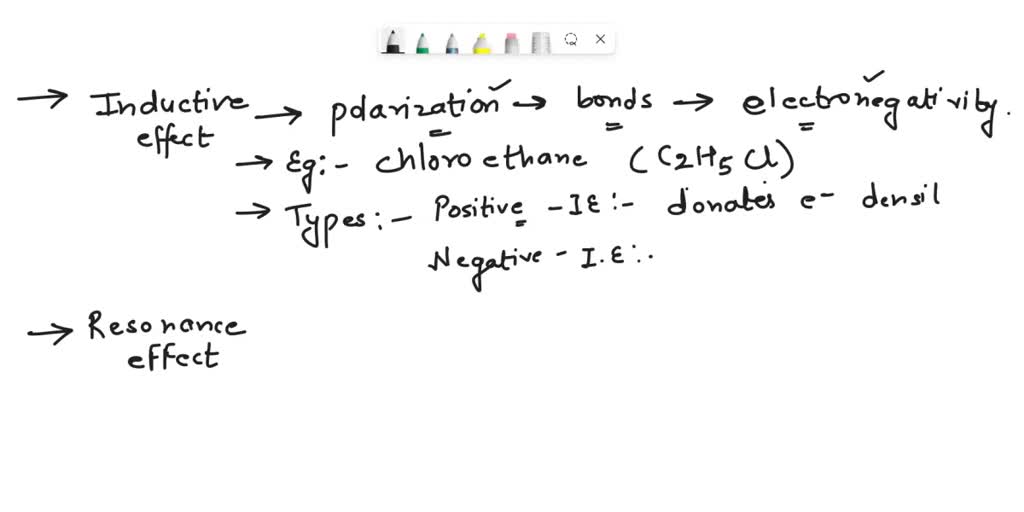 SOLVED: write a short note in inductive effect and resonance effect ...