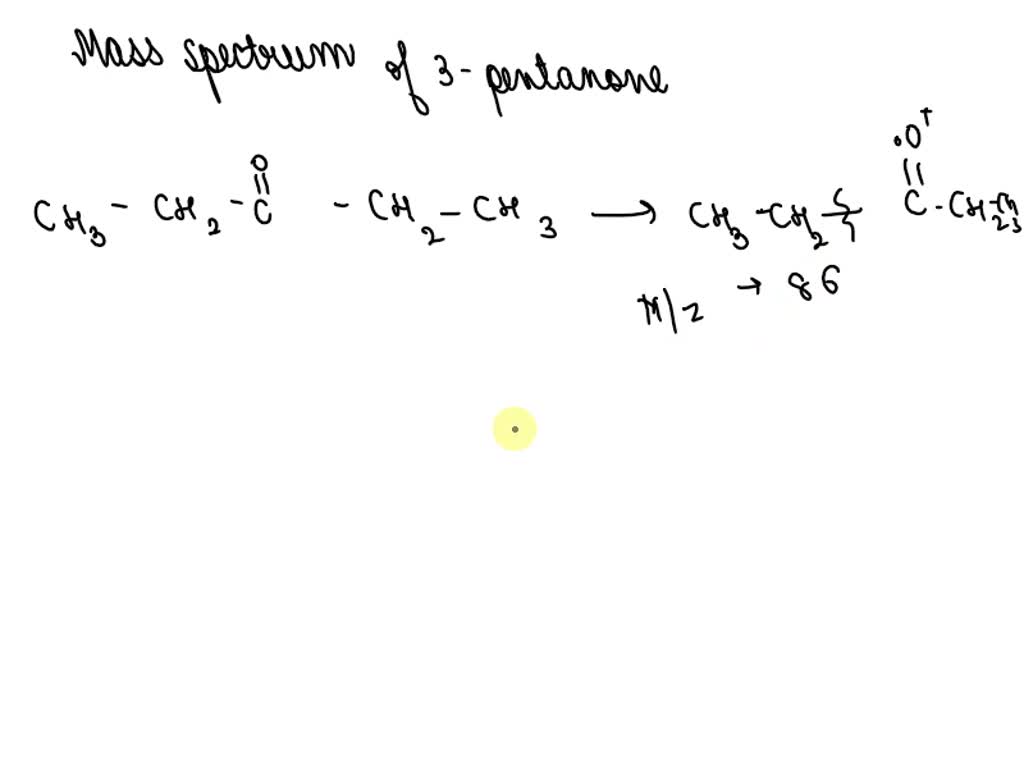 SOLVED: Problem Ia following spectrum is mass spectrum of 3-pentanone ...