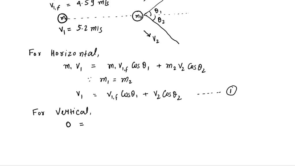 Solved A Billiard Ball Moving At 520 Ms Strikes A Stationary Ball Of The Same Mass After The