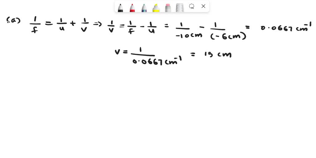 SOLVED: An object is placed 6cm in front of a concave mirror that has a ...