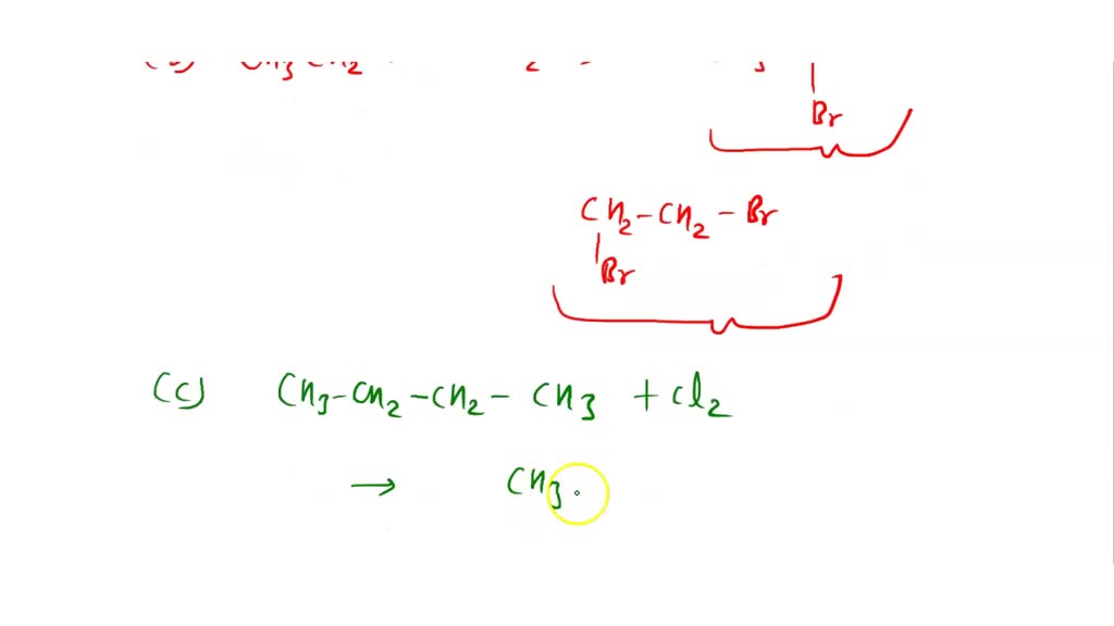 SOLVED: List all of the possible products for the following reactions ...
