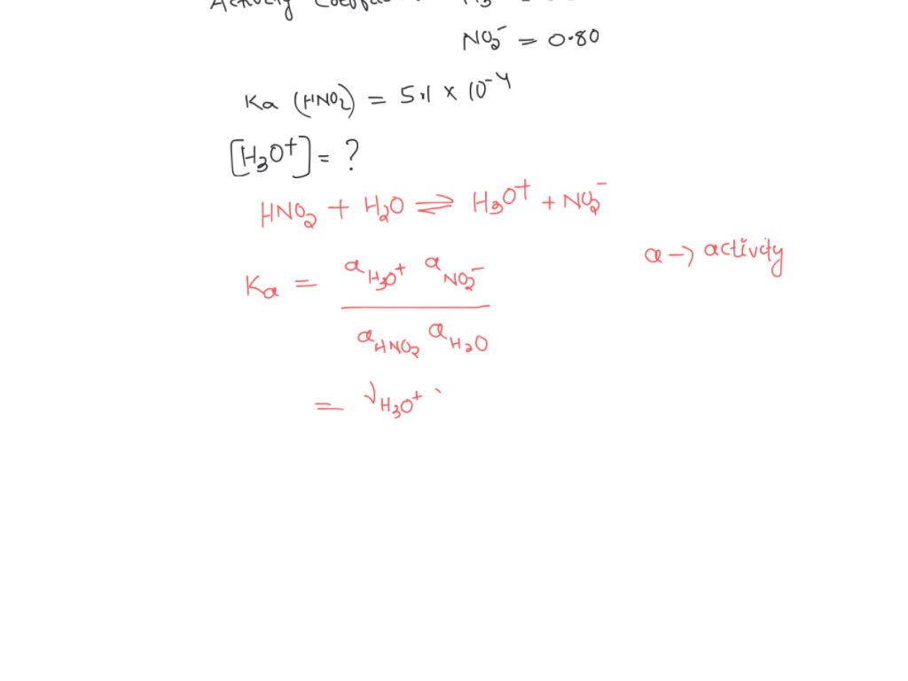 SOLVED: Given the following information: hydrocyanic acid nitrous acid ...