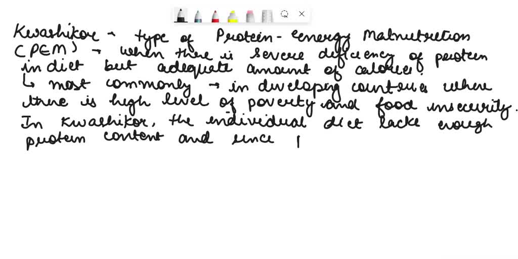 SOLVED: A person with insufficient protein intake and adequate calories ...