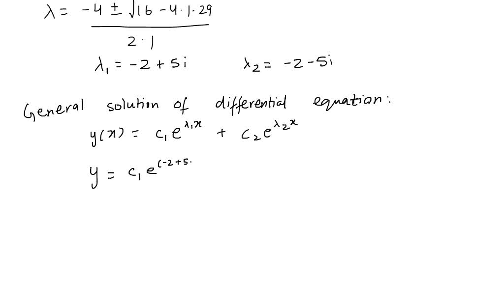 SOLVED: Solve the following second-order differential equation: y” + 4y ... SOLVED: Solve the following second-order differential equation: y” + 4y ...
