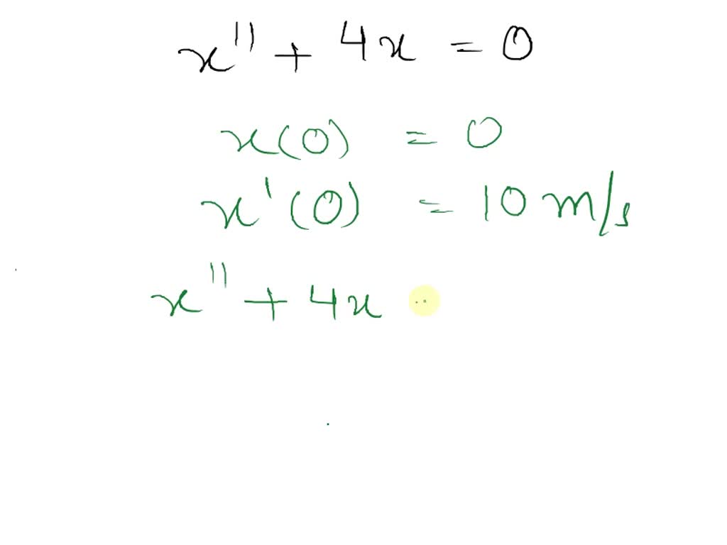 Solved Problem 4 A Spring Mass System Has A Measured Period Of 4 [s