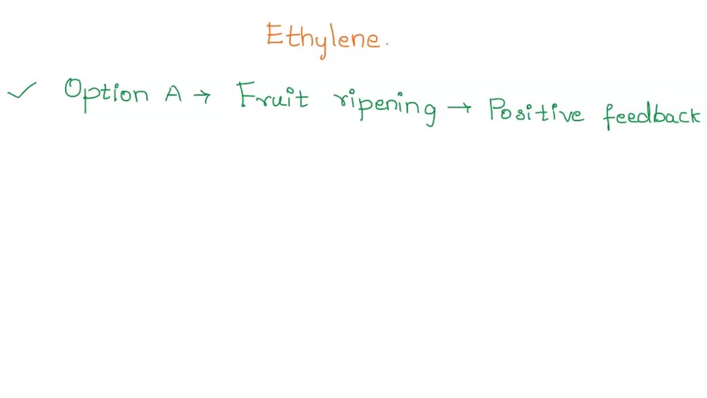 SOLVED: Ethylene is the hormone responsible for fruit ripening. When ...