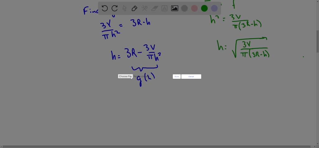SOLVED: Problem (Spherical Segment): The volume V of a liquid in a spherical tank of radius R is ...