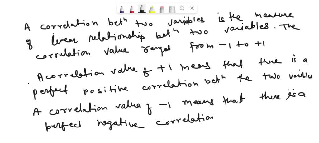 Solved What Does A Correlation Between Two Quantitative Variables Means And How Does That