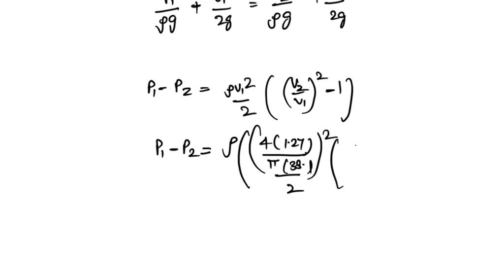 SOLVED: Water flows steadily through the reducing elbow shown. The ...