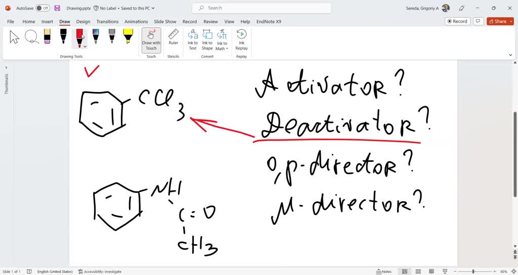 SOLVED: Classify each group whether it is an activator or a deactivator ...