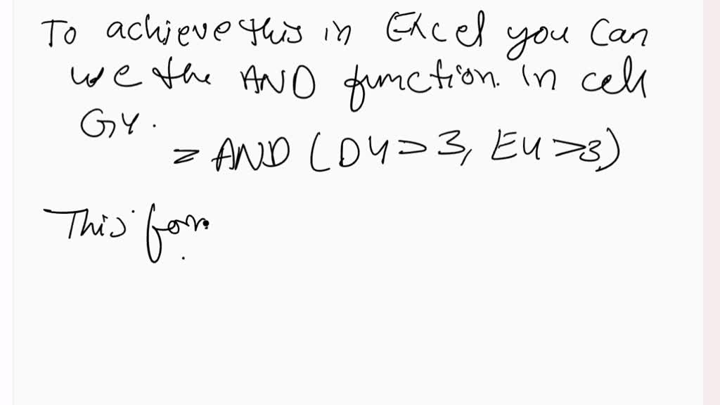 Solved In Cell G4 Enter A Formula Using The And Function With D43 6103