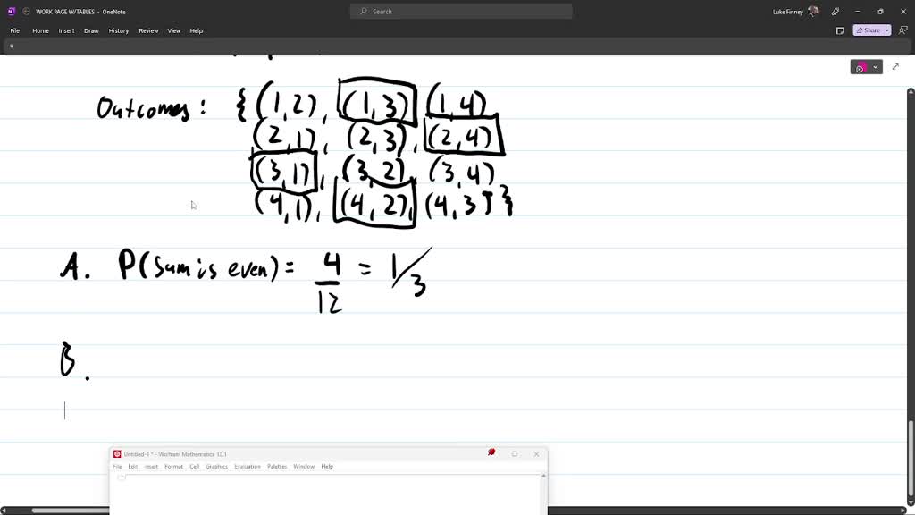 Four balls are numbered 1 through 4 and placed in a box. Two balls are ...