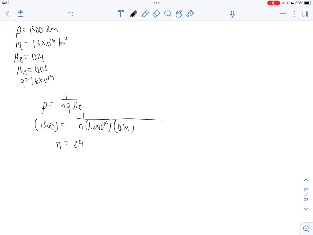 SOLVED: In a uniformly doped silicon sample, the hole component of ...