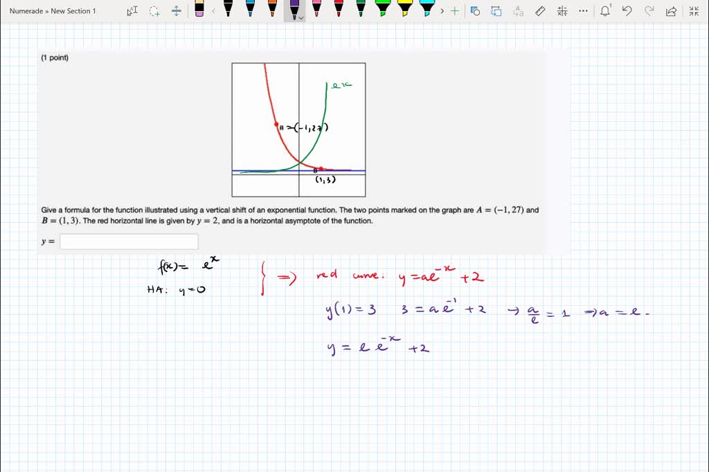SOLVED: point) Give a formula for the function illustrated using ...