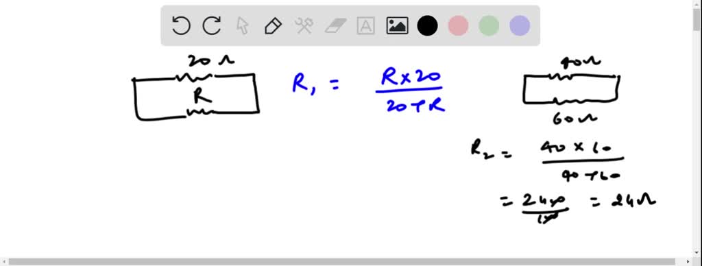 SOLVED: 1. A 20-ohm resistor is parallel with a resistor R and the combination is connected in ...