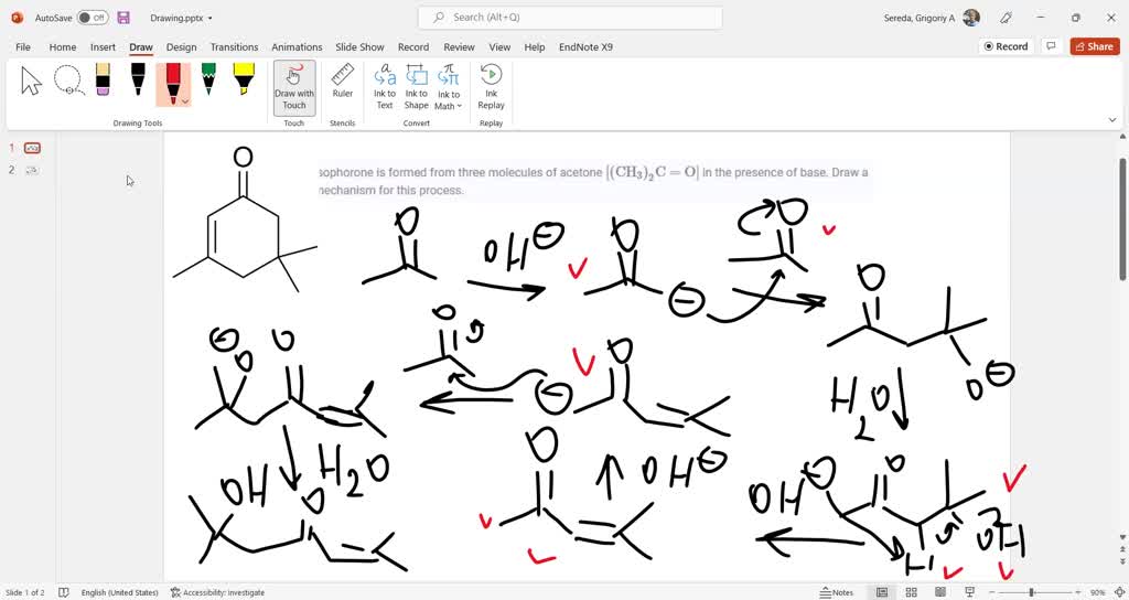 SOLVED: Isophorone is formed from three molecules of acetone [(CH3)2C=O ...