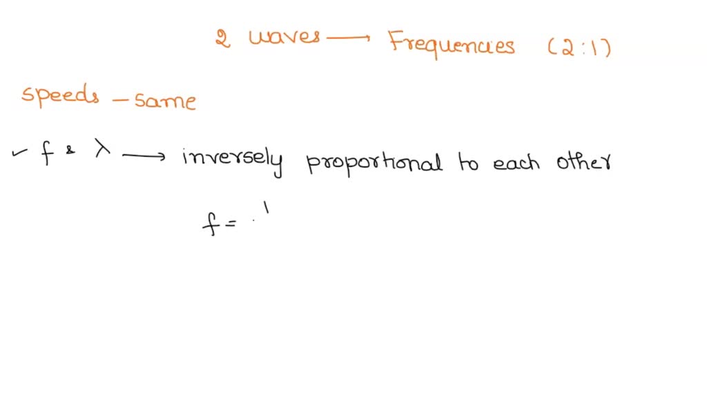 Solved Two Waves On Identical Strings Have Frequencies In A Ratio Of 2