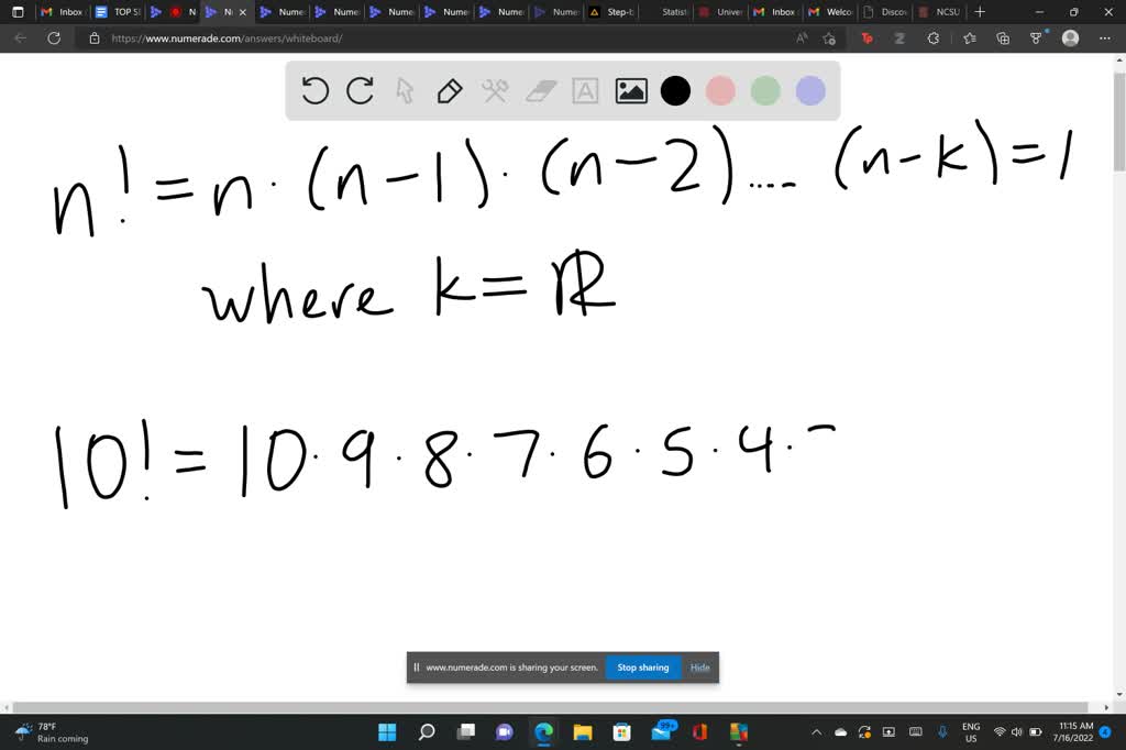 SOLVED: Use a for loop to compute 10!, the factorial of 10. The factorial of a number, n, can be ...