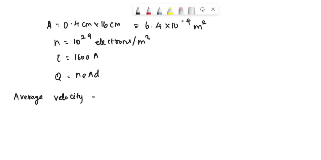 SOLVED: A current of 1600 A exists in a rectangular (0.4-by-16 cm) bus bar. The current is due ...