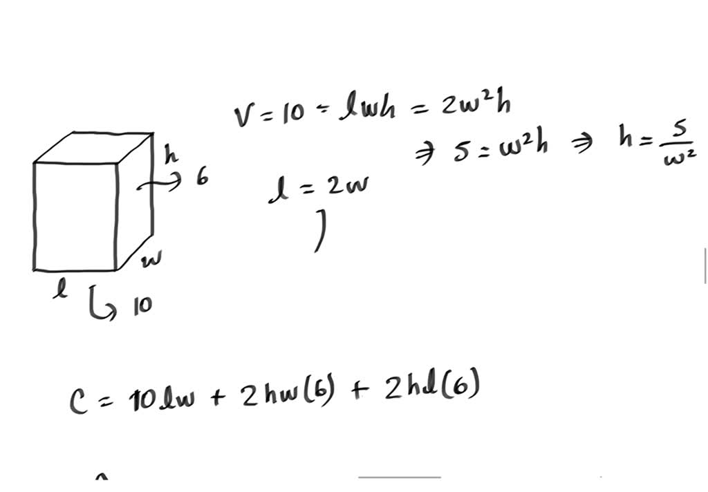 SOLVED: An architect wants to design a rectangular water tank with an ...