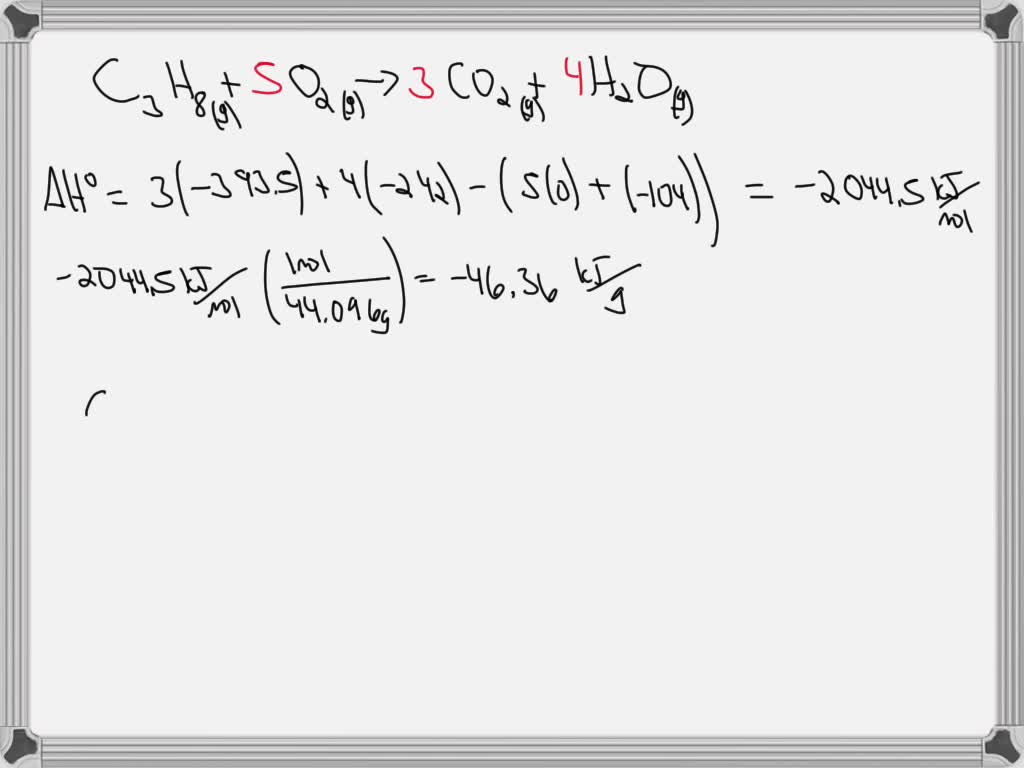 SOLVED: 'Both propane (C3H8 and butane (C4H10) are used as gaseous fuels (a) Calculate the ...