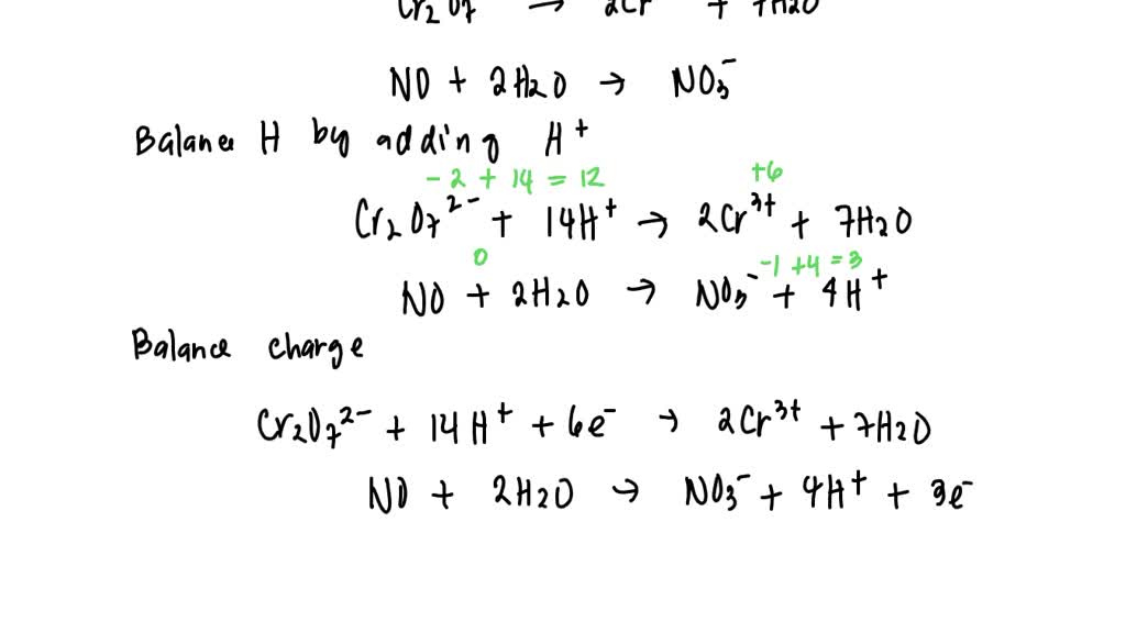 SOLVED: 4. Balance the following oxidation-reduction reactions, which ...