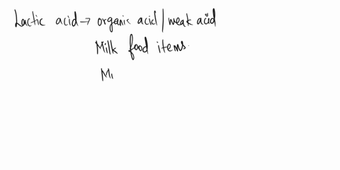 The chemical structure of lactic acid (C3H6O3) is shown...