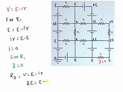 the circuit shown is constructed using nine identical batteries and nine identical resistors the ...