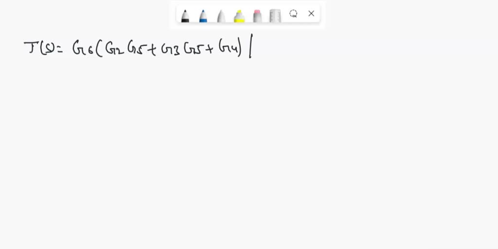 SOLVED: Reduce the block diagram shown below to a single transfer function, T(s) using Block ...