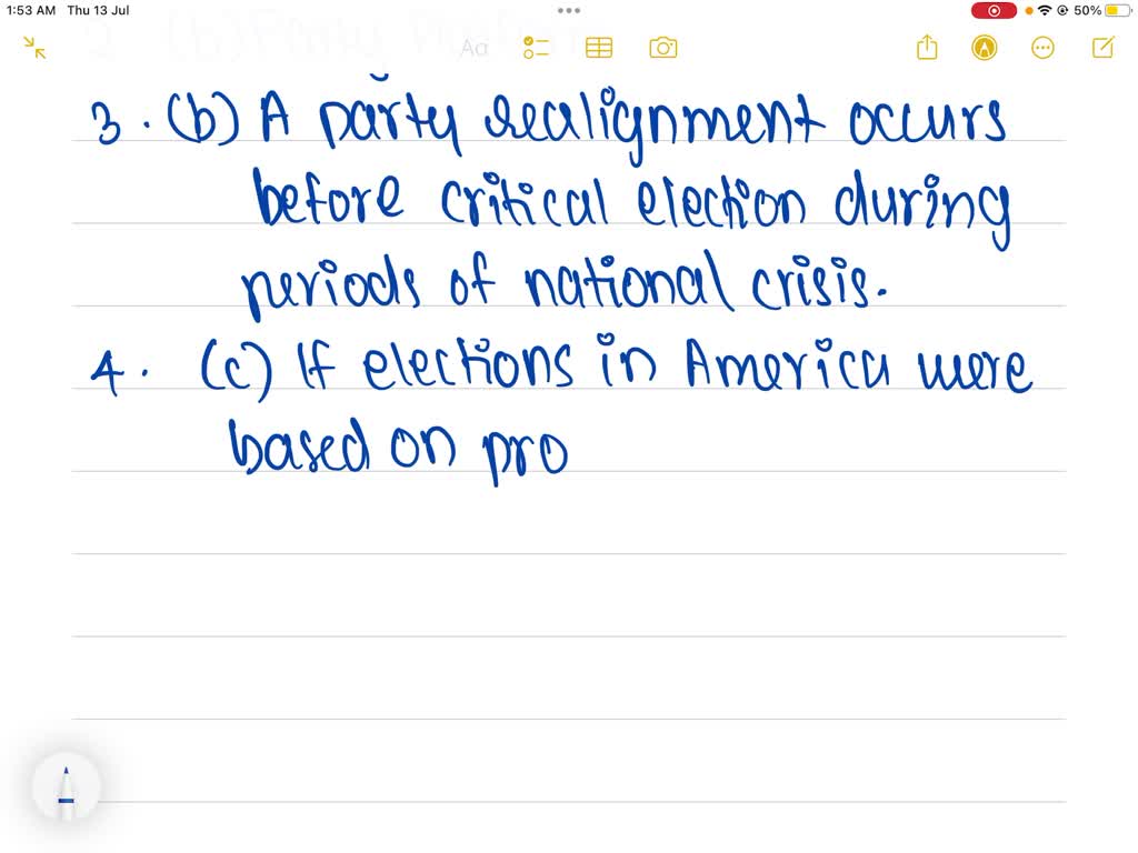SOLVED: 9. Political scientists generally agree that there have been ...
