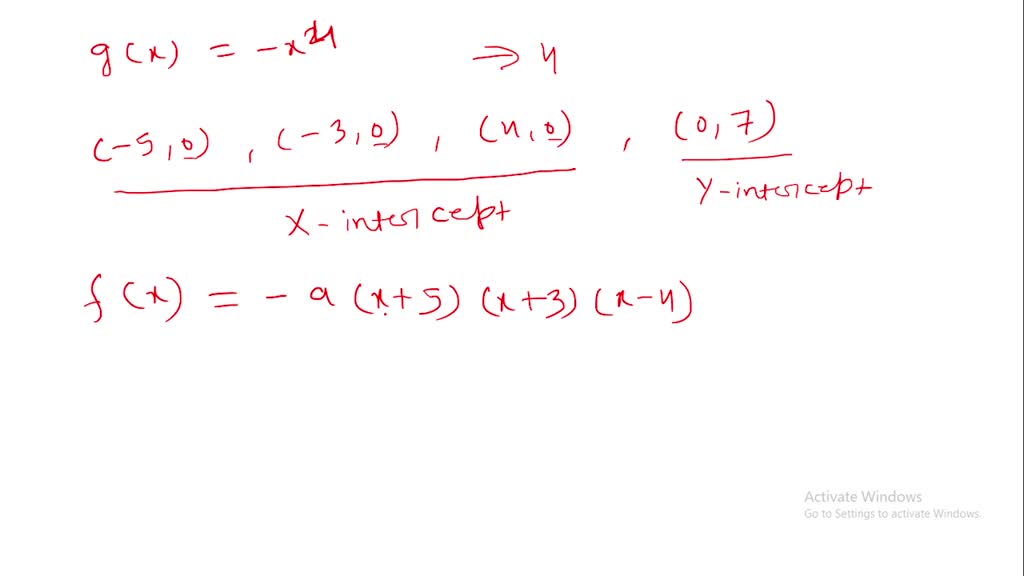 SOLVED: Find an equation for a polynomial with long run behavior g(x ...